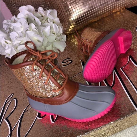 ShopFor_Fun Boutique | Shoes | New Sizes Girls Glitter Duck Boots ...